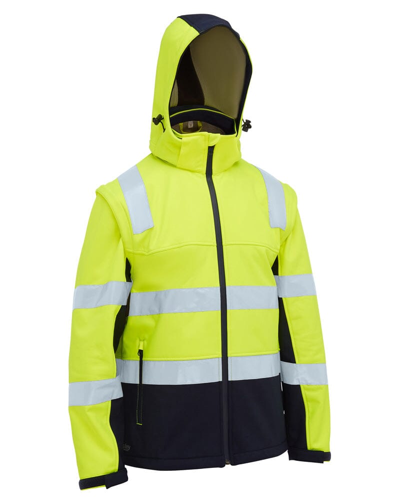 Bisley Taped Hi Vis 3 In 1 Soft Shell Jacket - Yellow/Navy | Buy Online