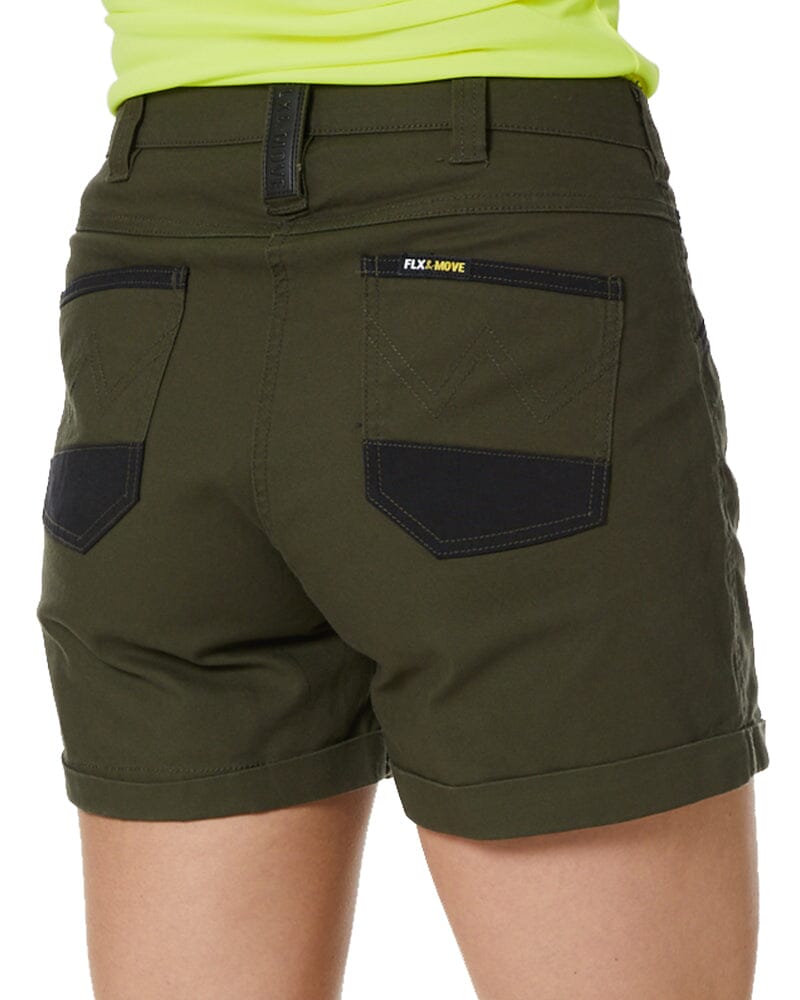Bisley Womens Flex and Move Short Short - Olive | Buy Online