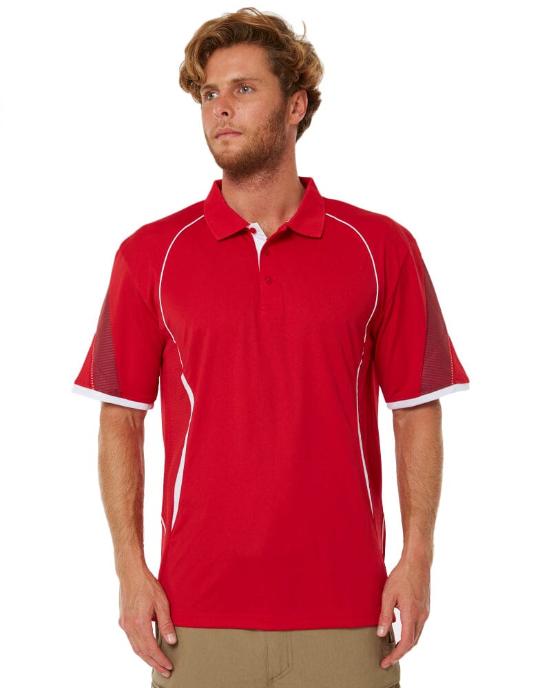 Biz Collection Razor Polo - Red/White | Buy Online
