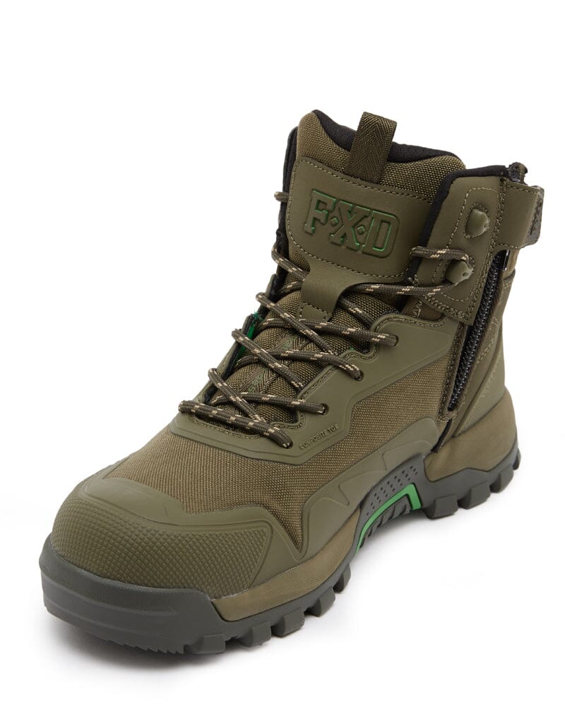FXD WB-6 Mid Cut Safety Boot - Military Green | Buy Online