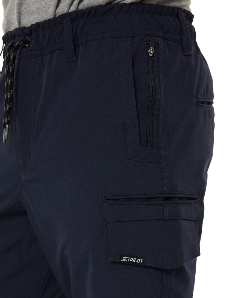 Jetpilot Jet-Lite Hybrid Elastic Waist Work Pants - Navy | Buy Online