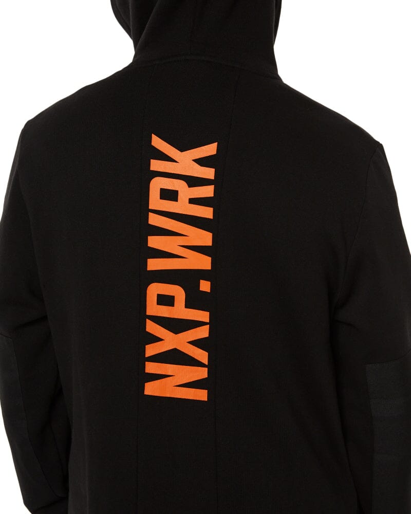 NXP.WRK Blueprint Dual Curved Hoodie - Solid Black | Buy Online