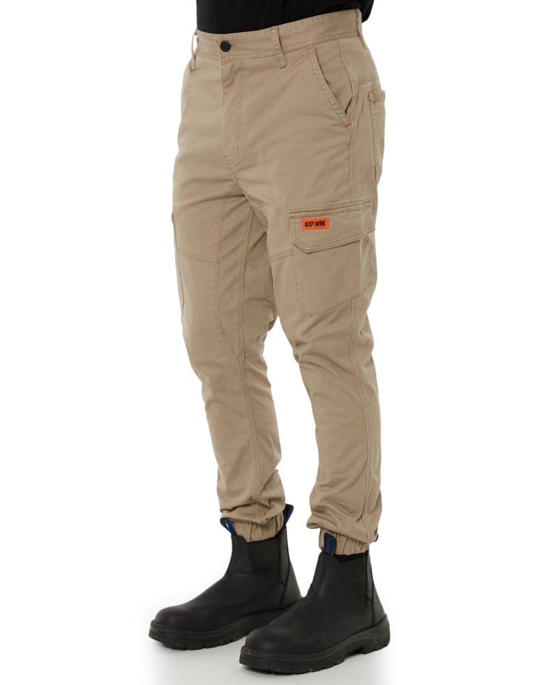 NXP.WRK Crossover Slim Fit Jogger Work Pant - Sand | Buy Online