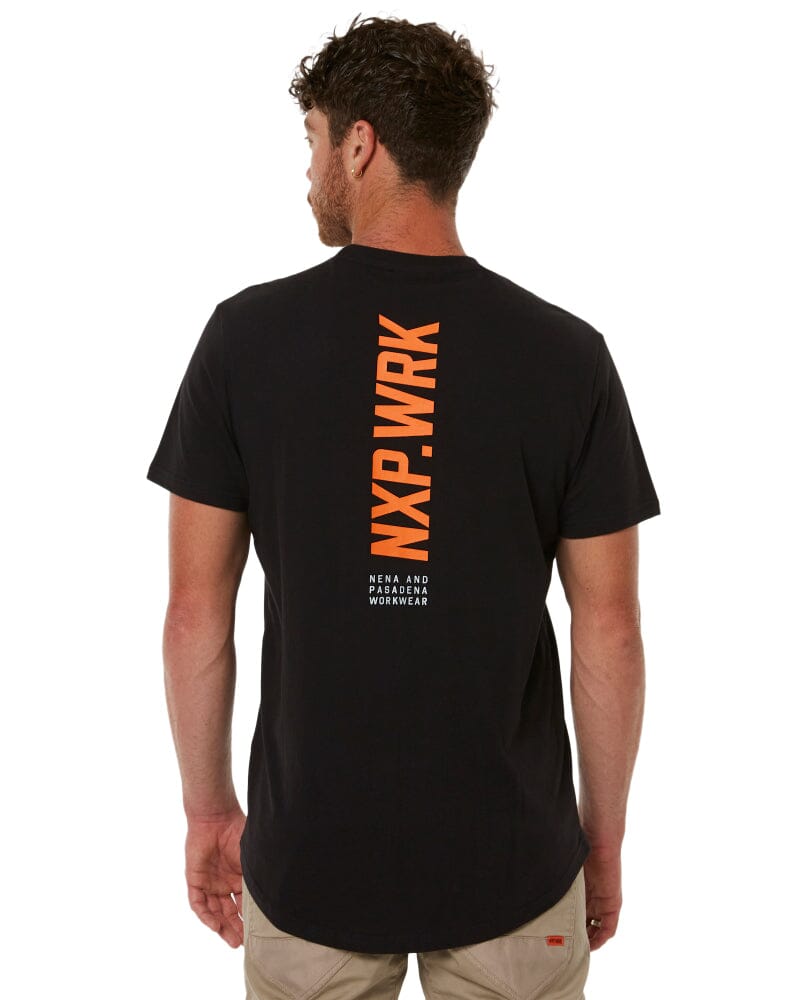 NXP.WRK Blueprint Dual Curved T-Shirt - Solid Black | Buy Online