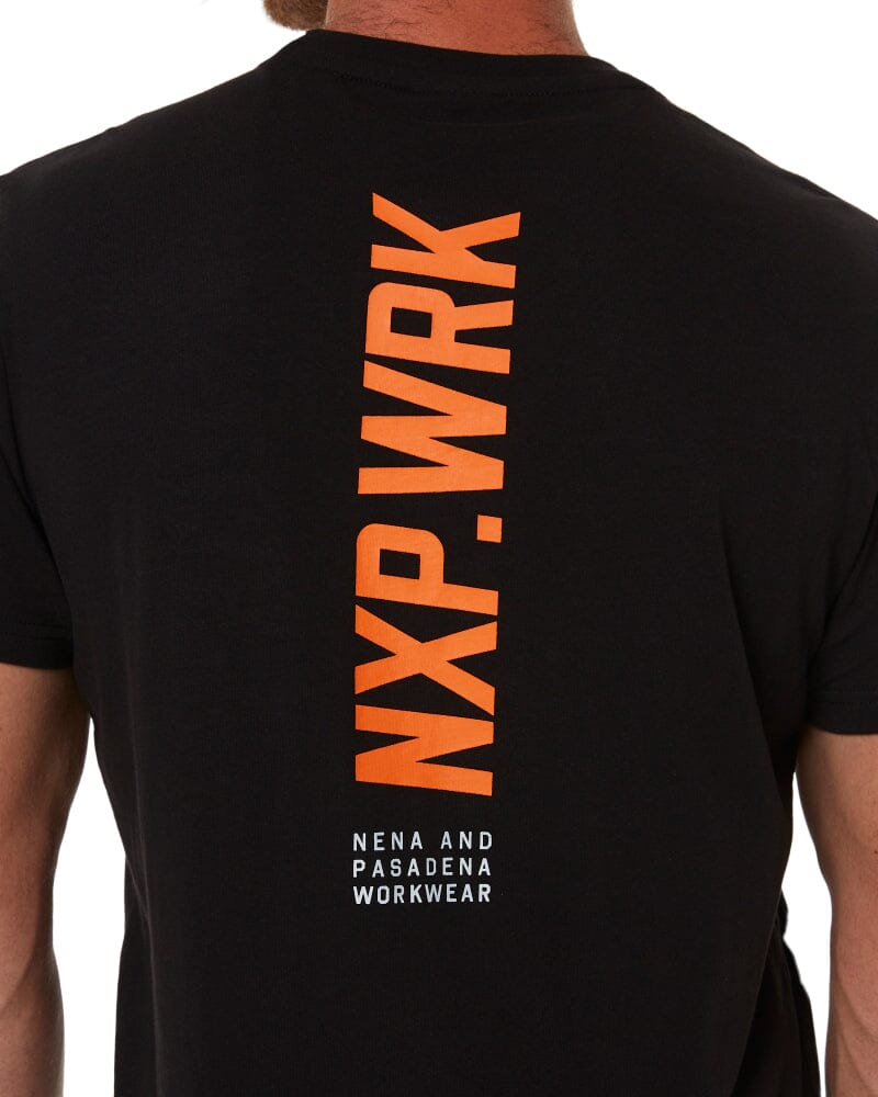 NXP.WRK Blueprint Dual Curved T-Shirt - Solid Black | Buy Online