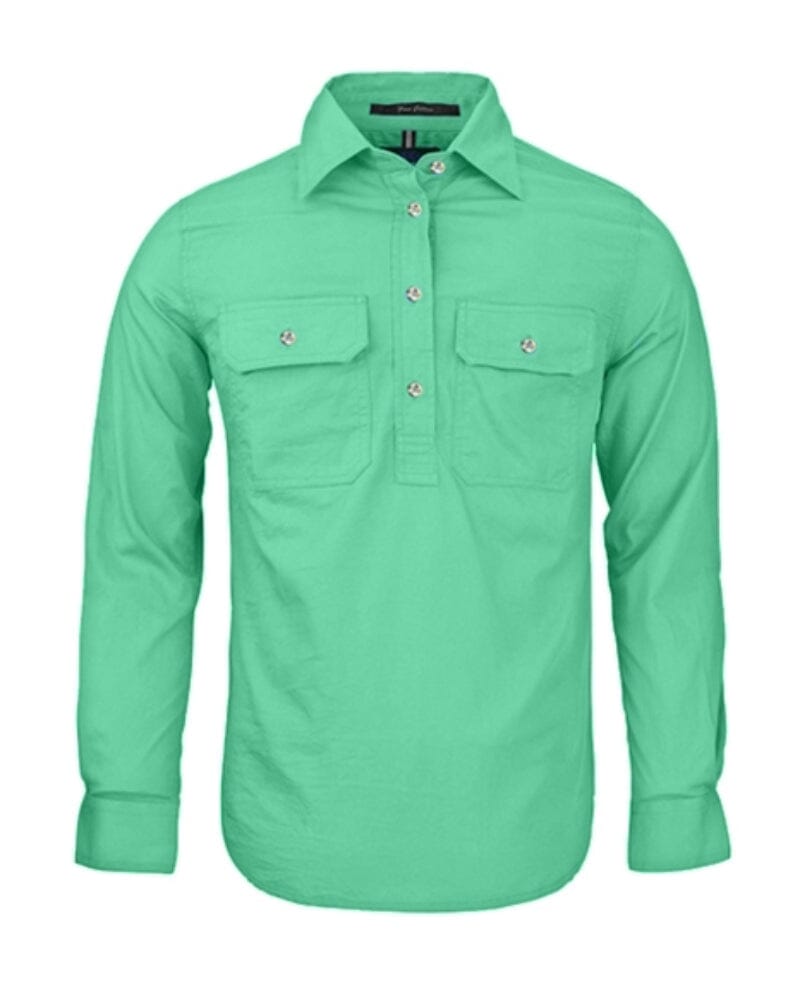 Pilbara Ladies Closed Front Shirt LS - Mint | Buy Online
