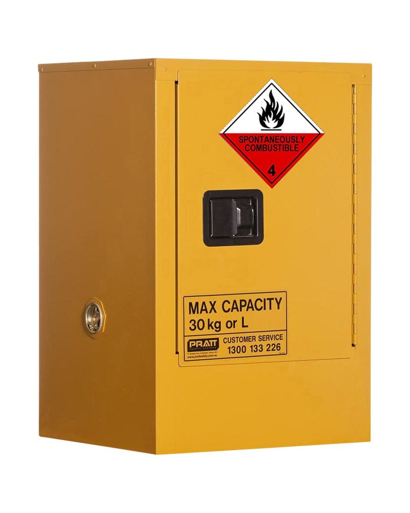 Pratt Safety Class 4 Dangerous Goods Storage Cabinet 30L 1 Door 1 Shelf ...