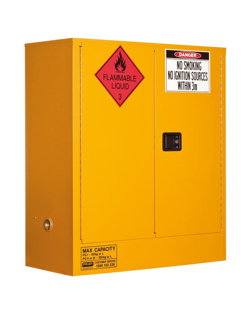 Pratt Safety Flammable Liquid Storage Cabinet 160L 2 Doors 2 Shelves ...