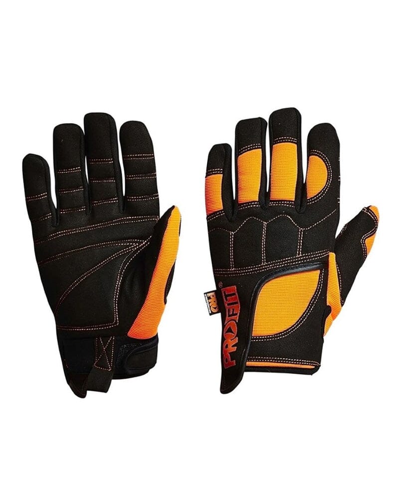 ProChoice Profit Provibe Anti Vibration Gloves - Black/Orange | Buy Online