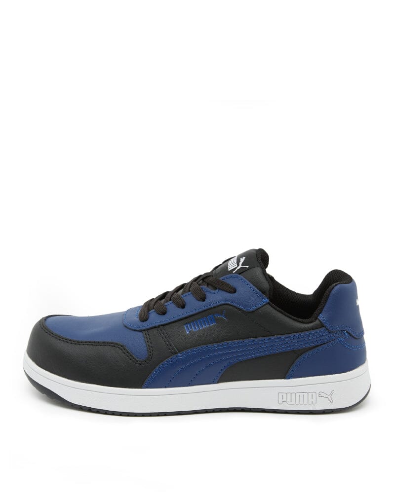 Puma Frontcourt Low Heritage Safety Shoe - Black/Blue | Buy Online