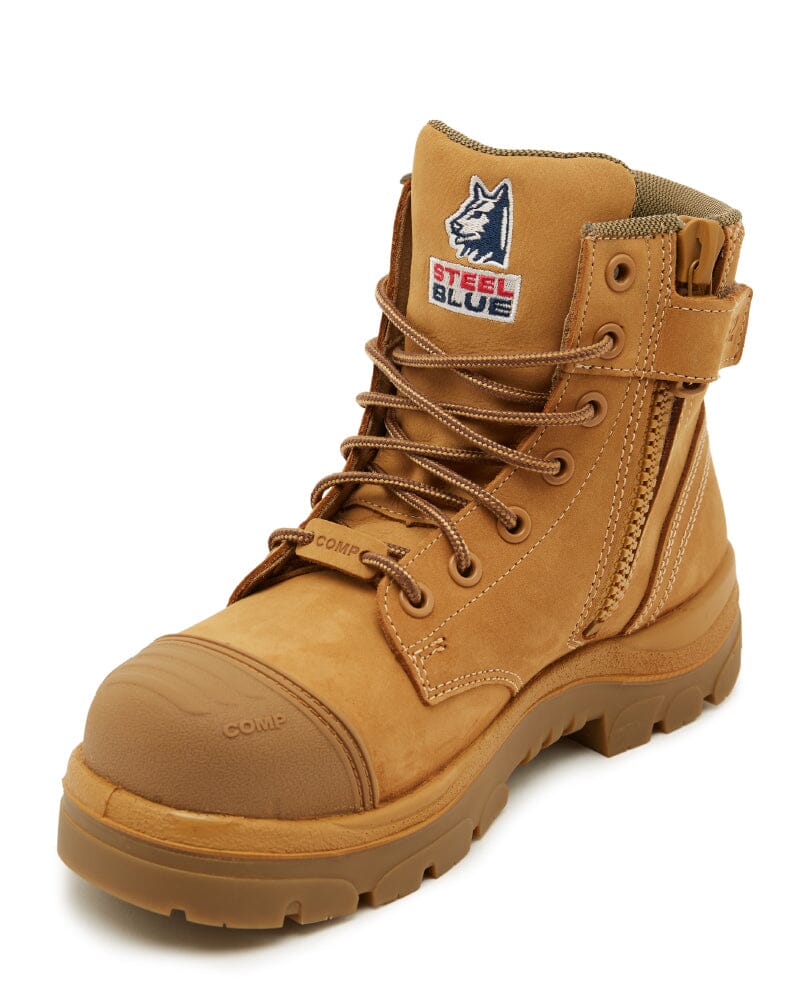Steel Blue Argyle Zip Scuff Cap Composite Safety Boot - Wheat | Buy Online
