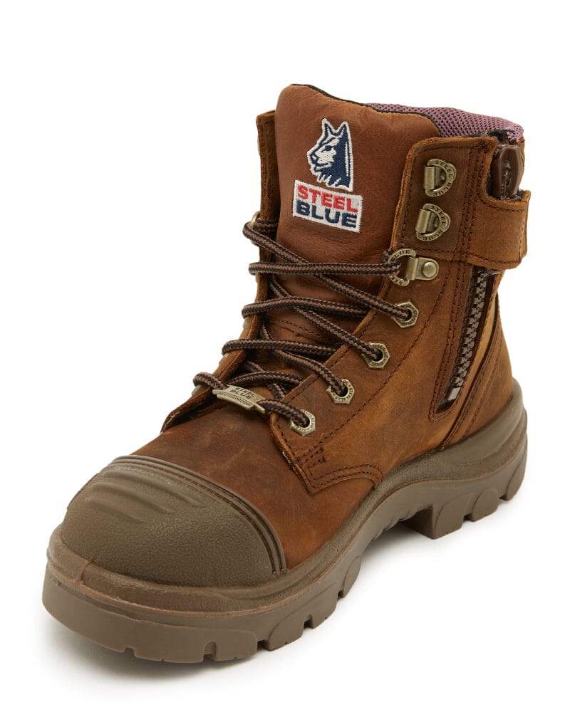 Steel Blue Ladies Argyle Zip Scuff Cap Waterproof Safety Boot ...