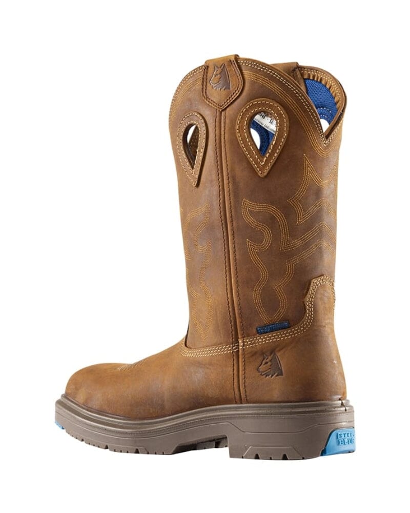 Steel Blue Blue Heeler Square Toe Safety Boot - Distressed Brown | Buy ...