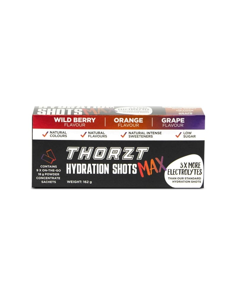 Thorzt High Electrolyte Low Sugar Hydration Shot Max Powders - Mixed ...