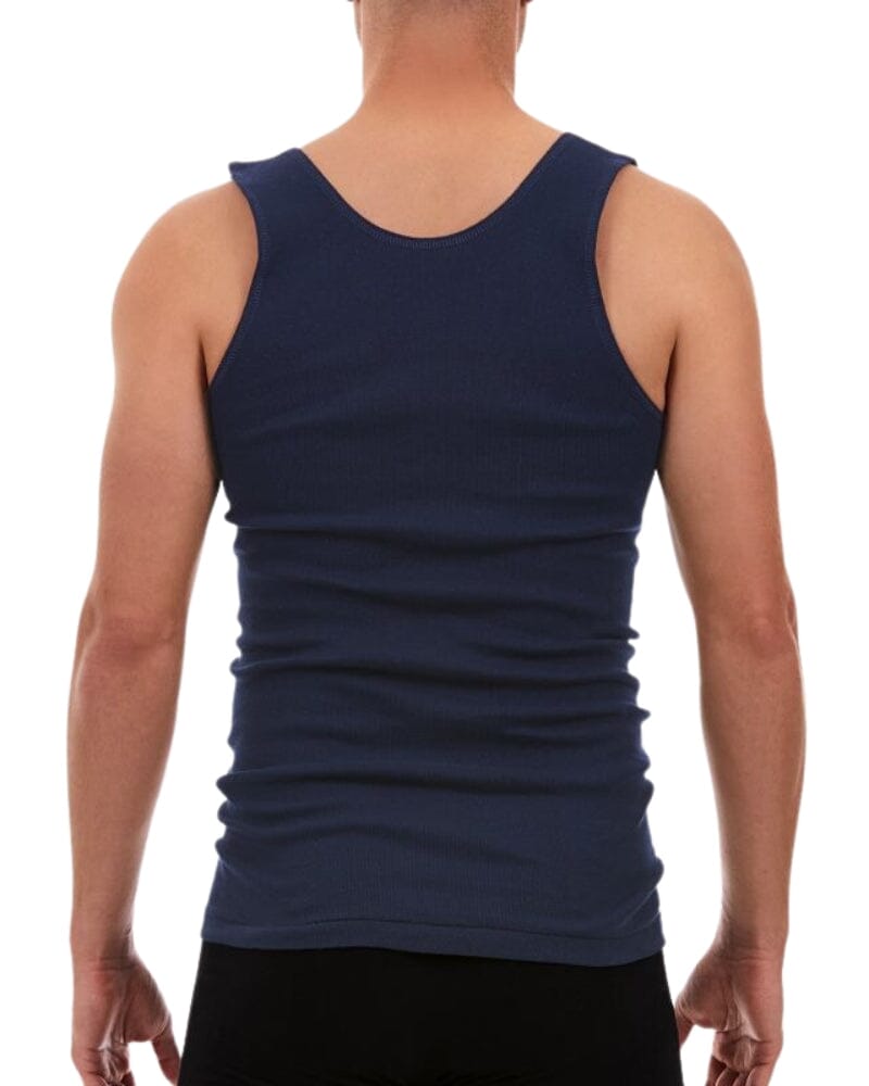 TRADIE Cotton Singlet - Navy | Buy Online
