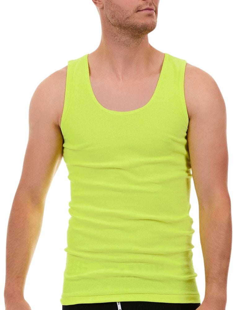 TRADIE Cotton Singlet - Hi Vis Yellow | Buy Online