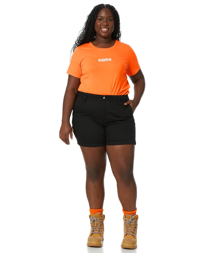 Zadie Workwear The Middy Womens Short - Black | Buy Online