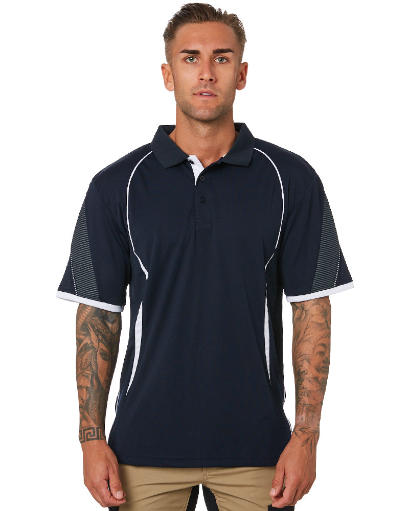 Biz Collection Razor Polo - Navy/White | Buy Online