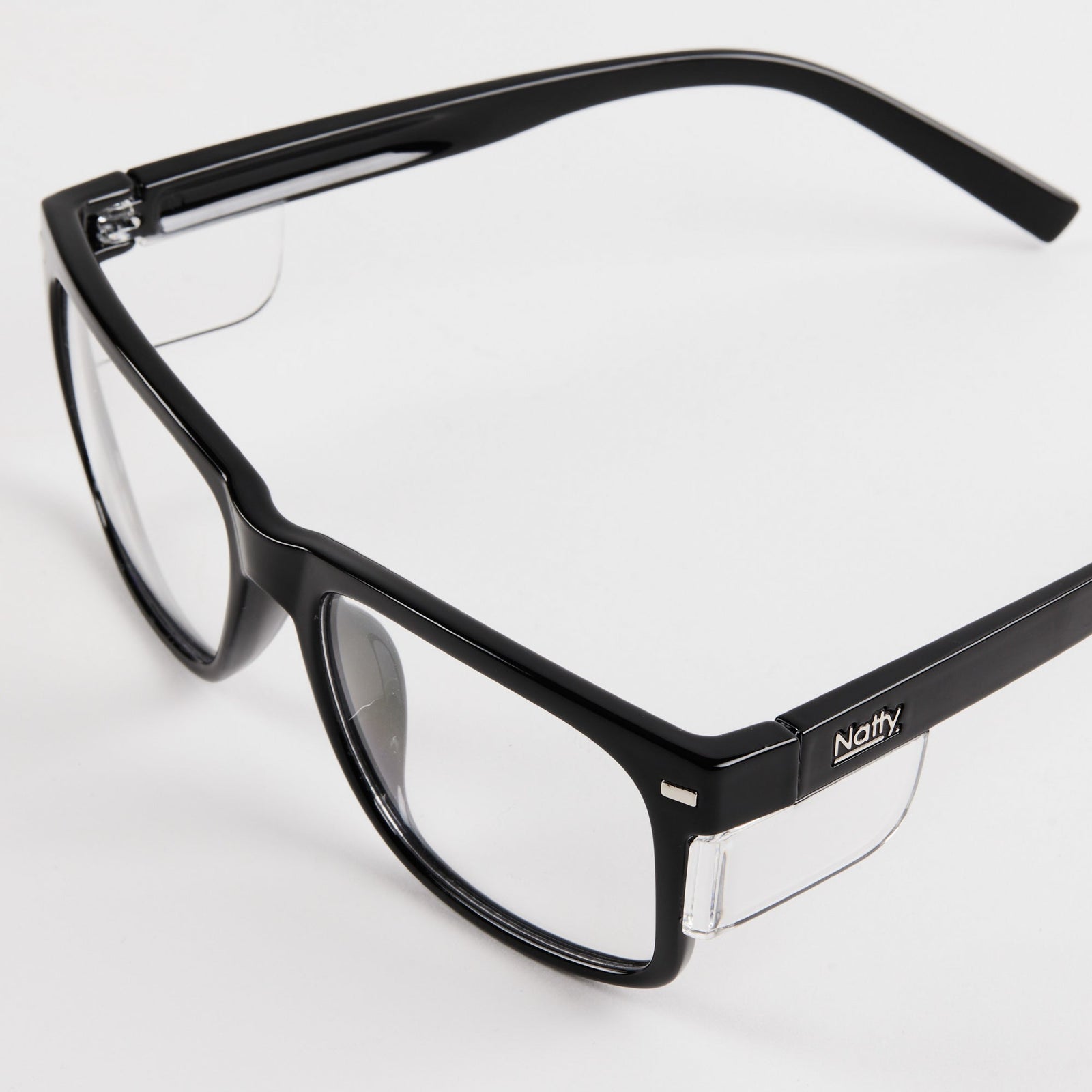 Natty Workwear Kenneth Safety Glasses - Black/Clear | Buy Online