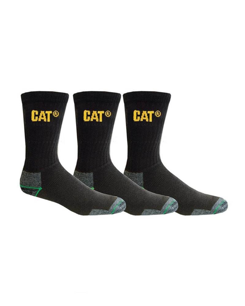 Caterpillar Bamboo Work Sock 3 Pack 11-14 - Black | Buy Online