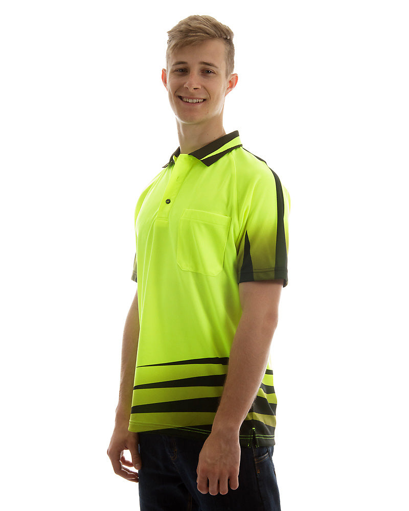 Johnny Bobbin Hi Vis Rippa Sub Polo Shirt - Lime/Black | Buy Online