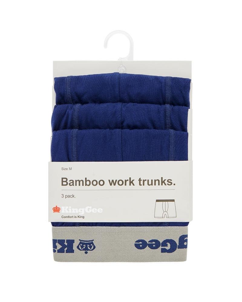 King Gee Bamboo Work Trunk 3 Pack - Navy | Buy Online