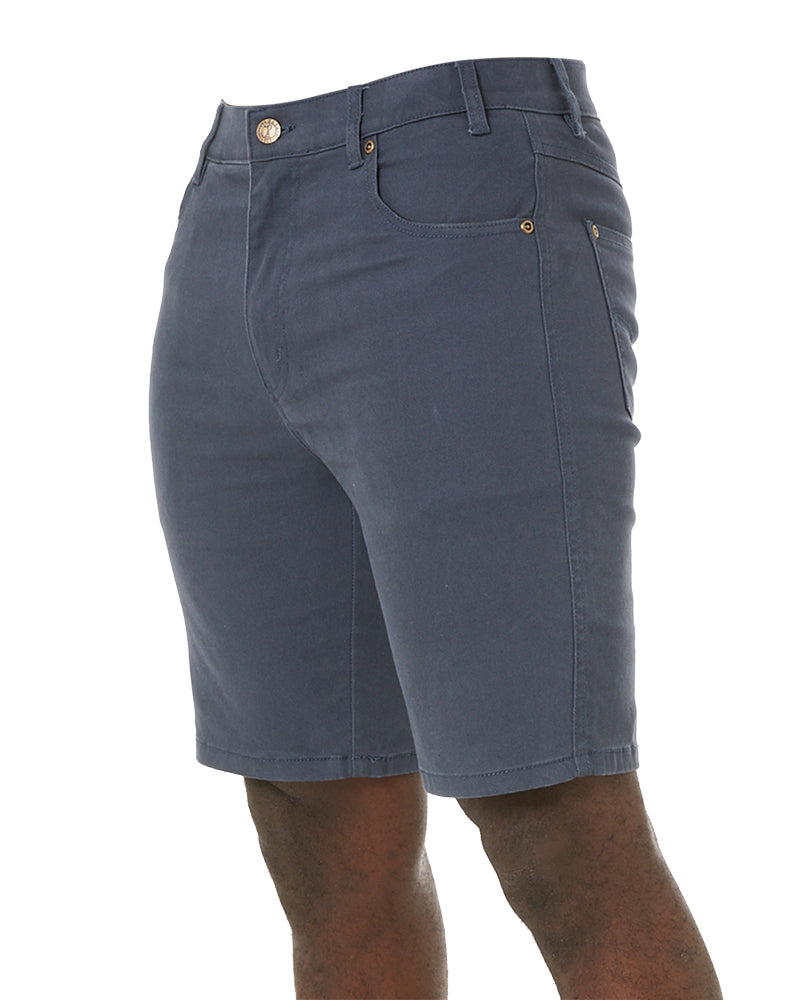 Pilbara Cotton Stretch Jean Short - Gunmetal Blue | Buy Online