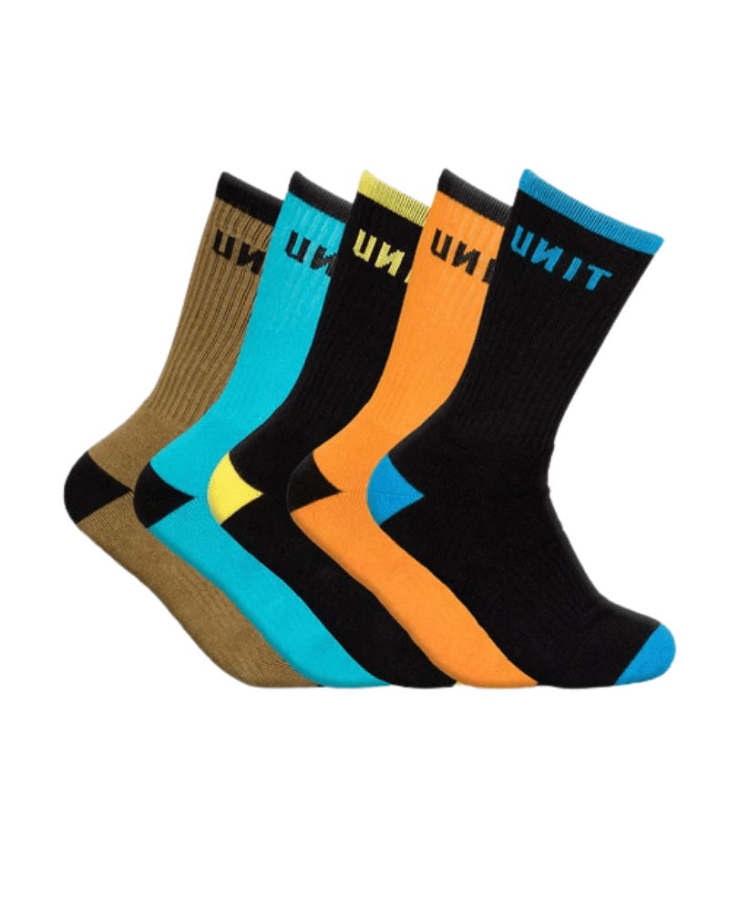 Unit React Bamboo 5 Pack Socks - Multi | Buy Online
